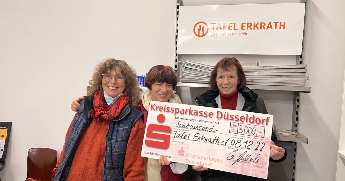 Spende an die Tafel Erkrath: 3000 Euro für dem guten Zweck