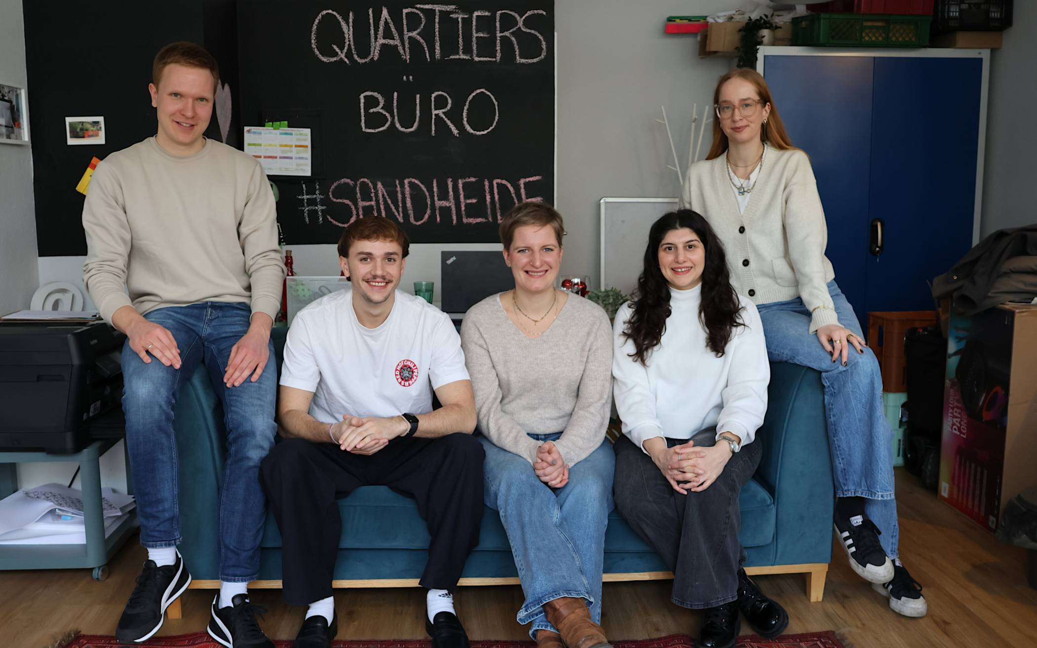 Das neue Team des Quartiersbüros Sandheide