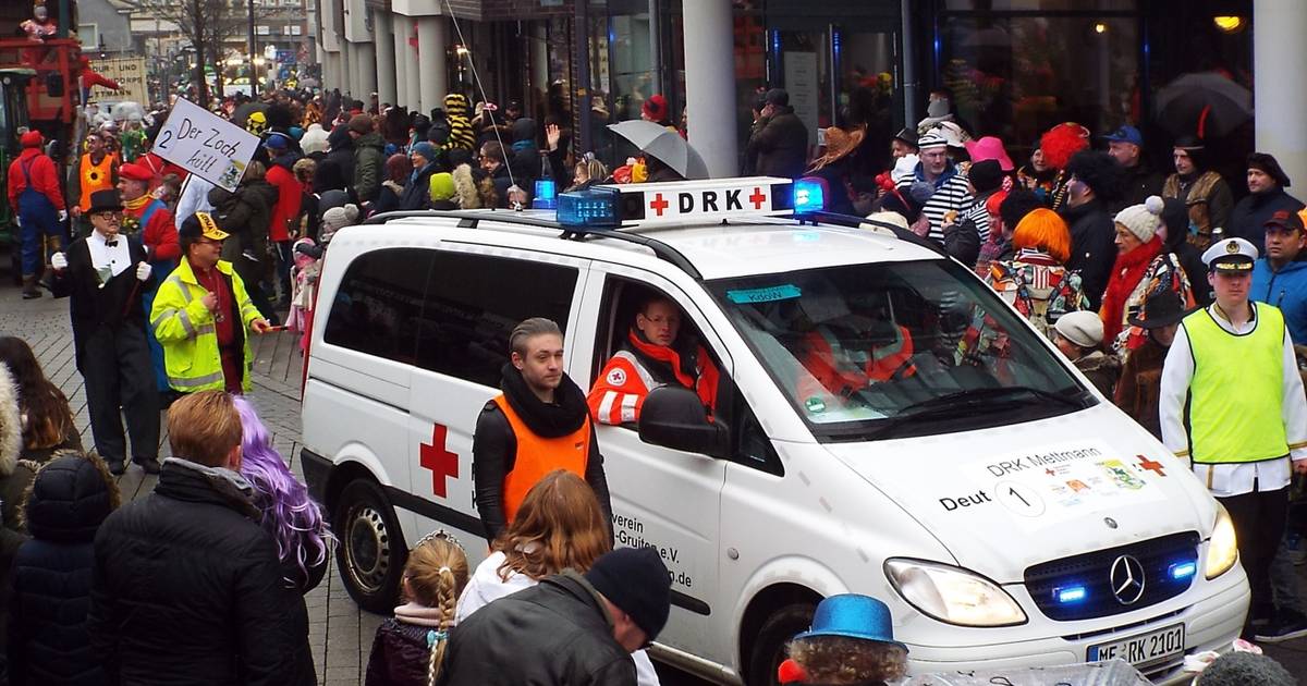 Die DRK-Helfer hatten Karneval nicht viel zu tun!